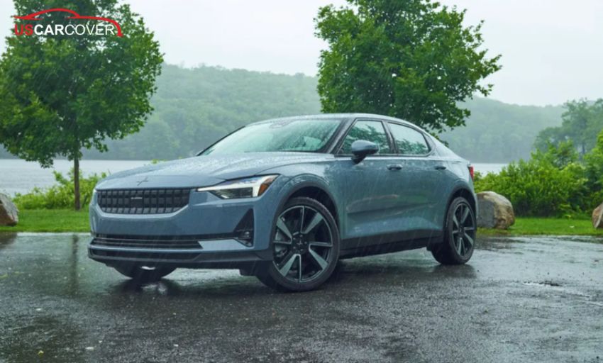 Polestar car cover: protecting windows and engine from rain and snow